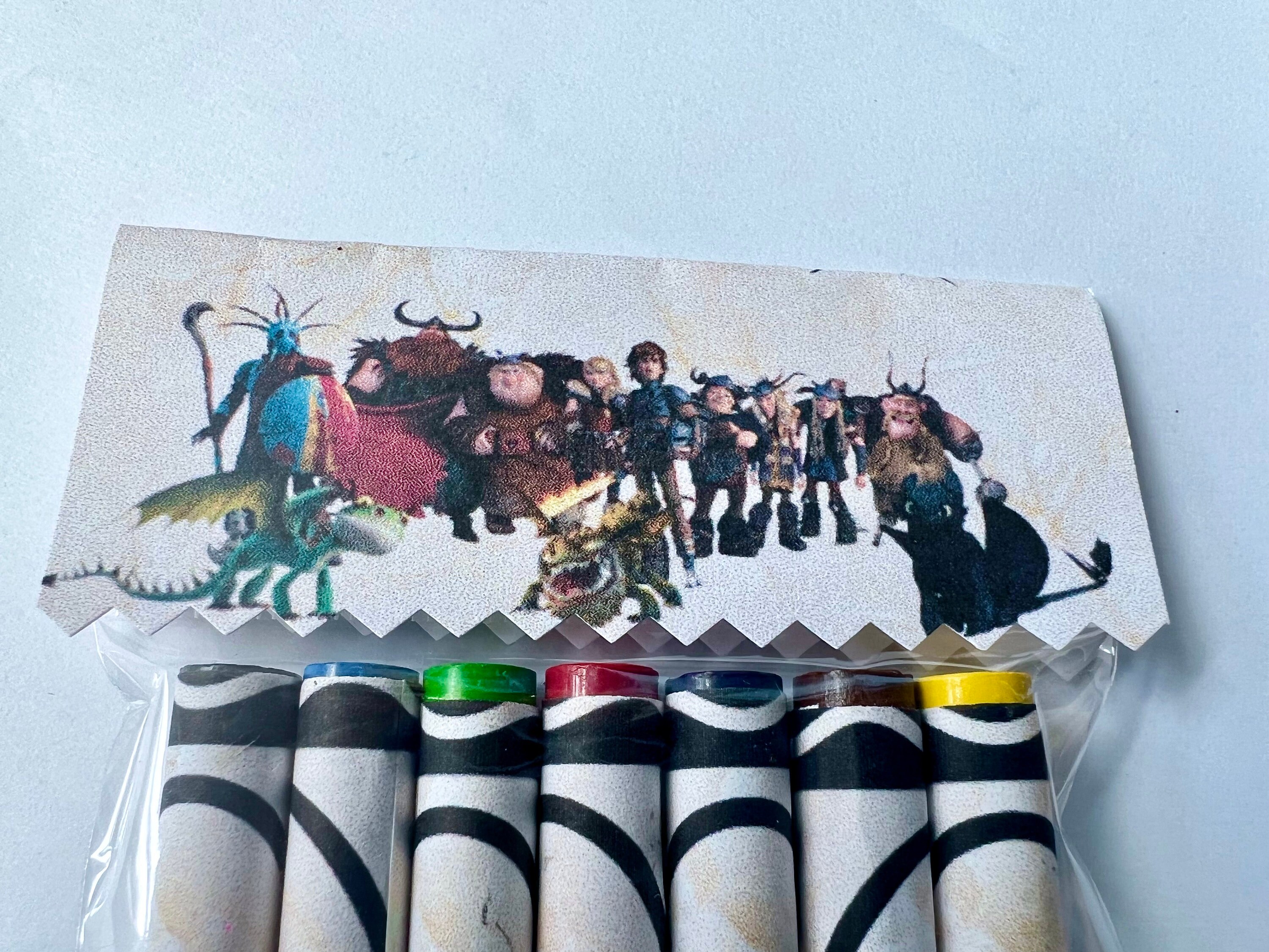 How to Train Your Dragon Crayons, Party Favor, Birthday Favor. Set of 5 ...