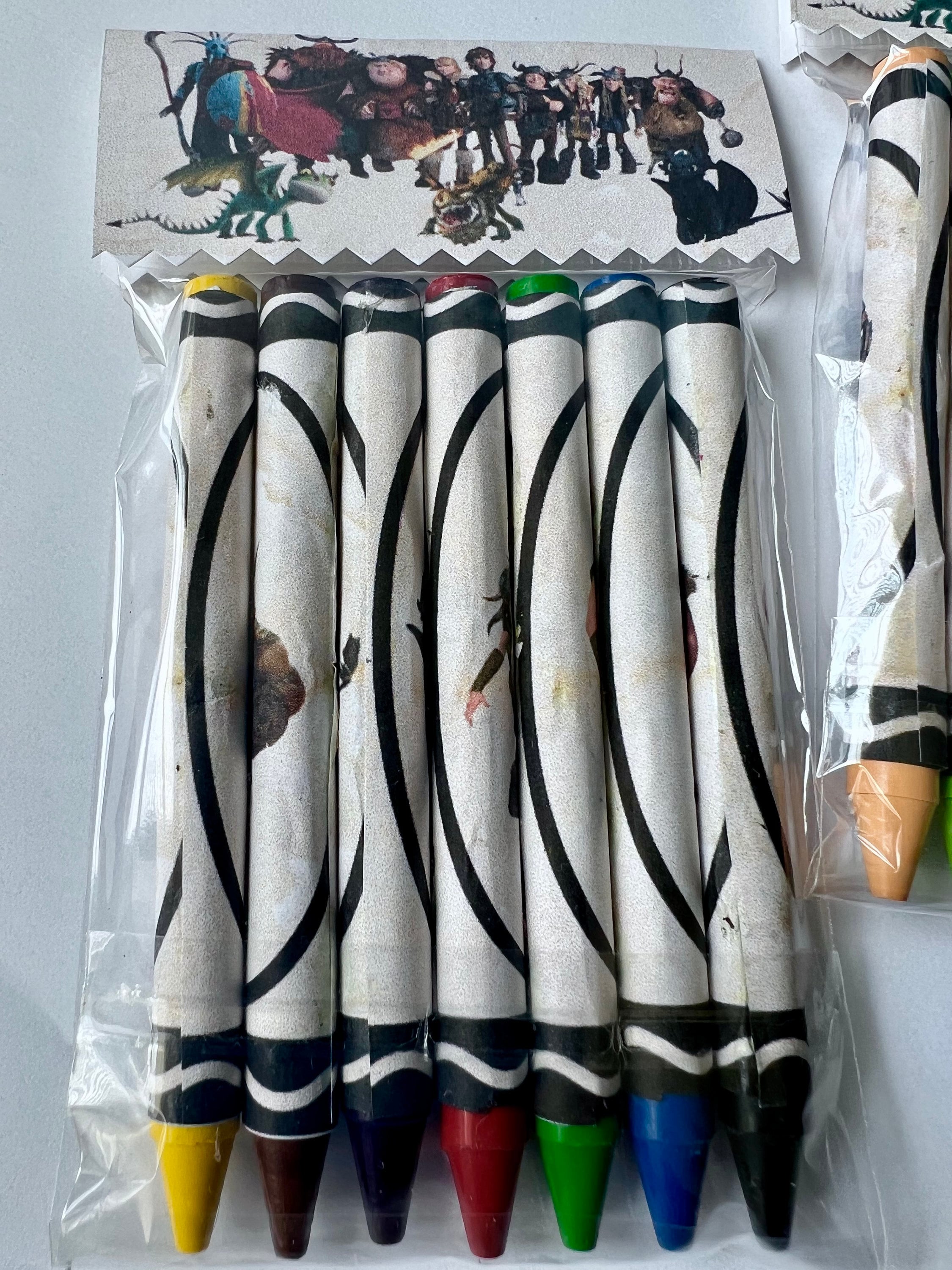 How to Train Your Dragon Crayons, Party Favor, Birthday Favor. Set of 5 ...