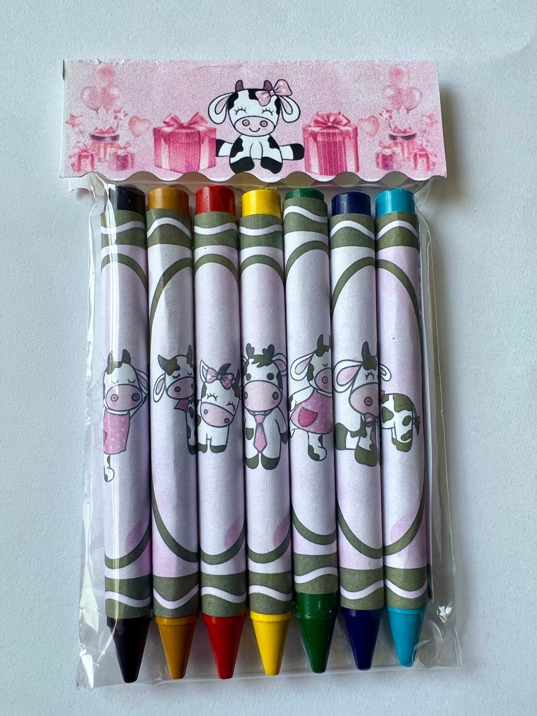 Cow Crayons, Party Favors Farm Party. Set of 5 Bags - Etsy