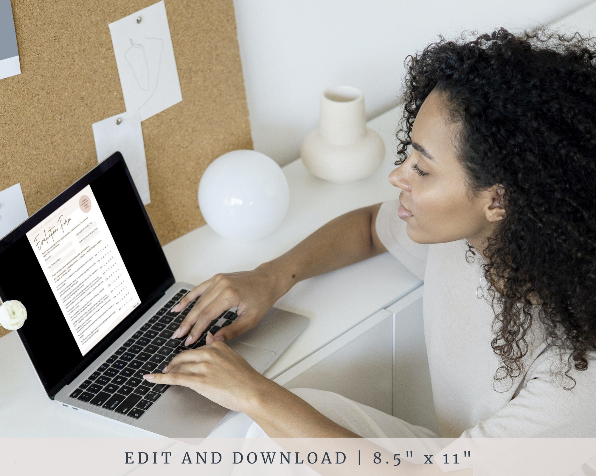 Therapist Evaluation Form Counselor Editable Canva Template Printable ...