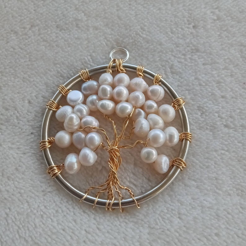 Freshwater Pearl Tree of Life Amulet Pearl Talisman Pendant With ...