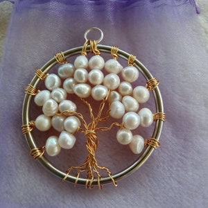 Freshwater Pearl Tree of Life Amulet Pearl Talisman Pendant With ...