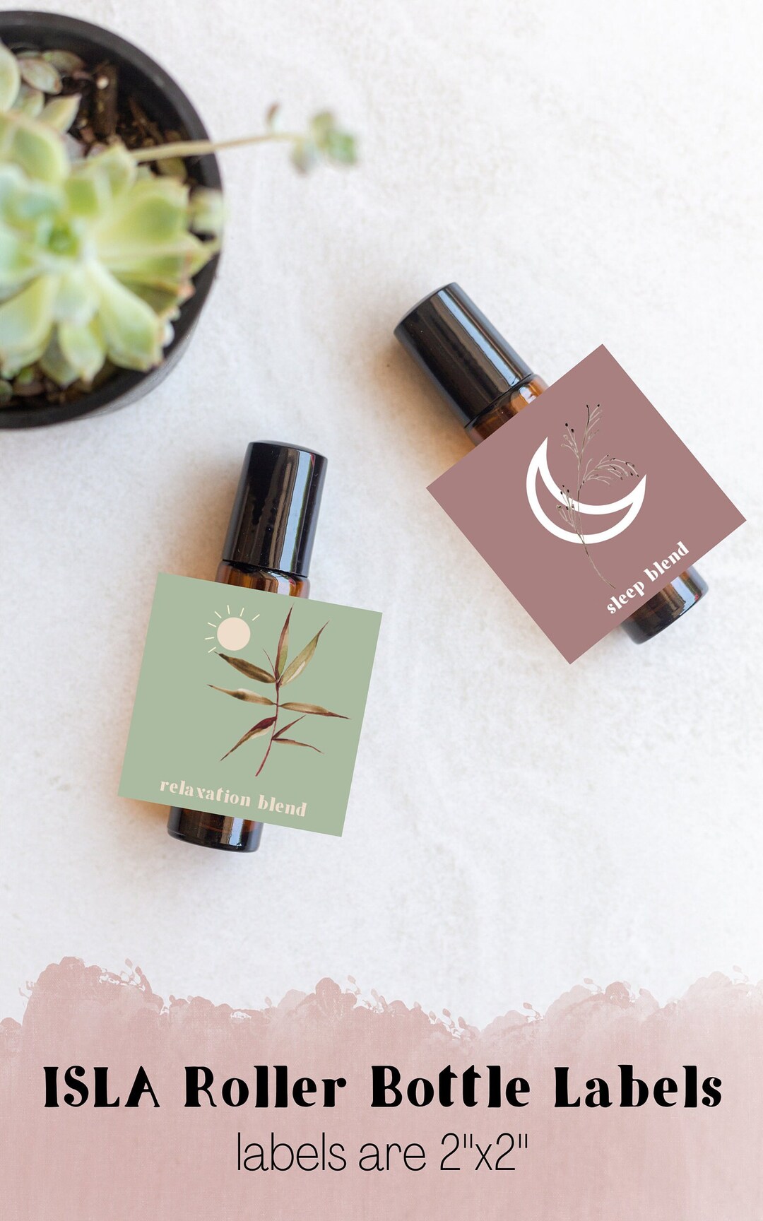 Essential Oil Roller Bottle Labels, Essential Oil Roller Ball Label ...