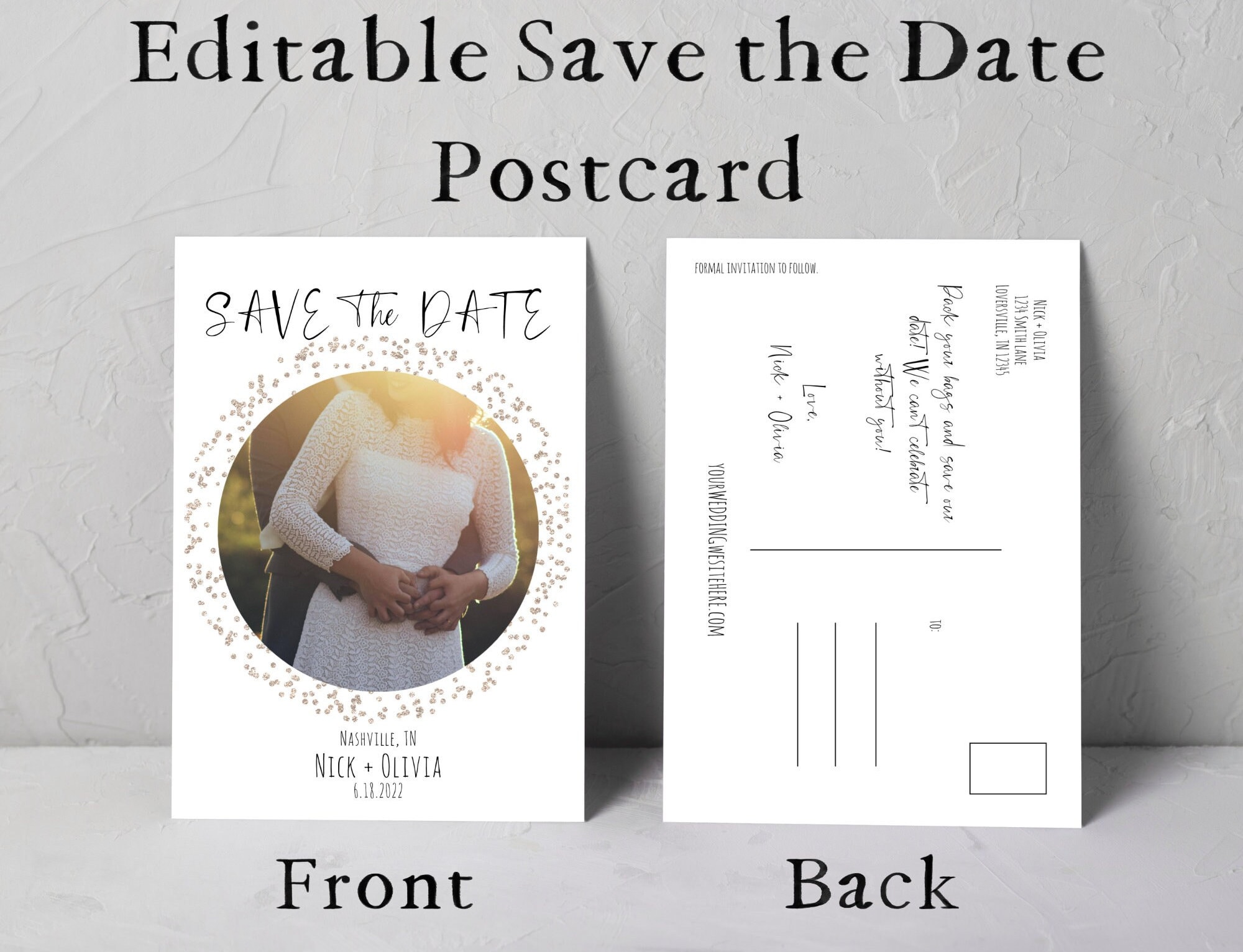 Save The Date Postcard Back