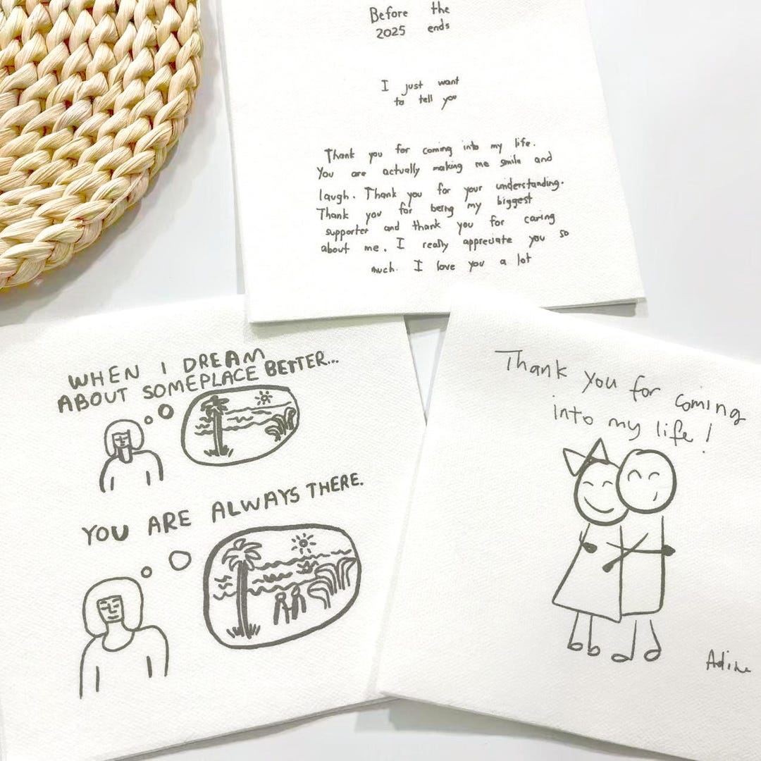 Personalized Cocktail Napkins, Custom Handwriting Love Note Wedding ...