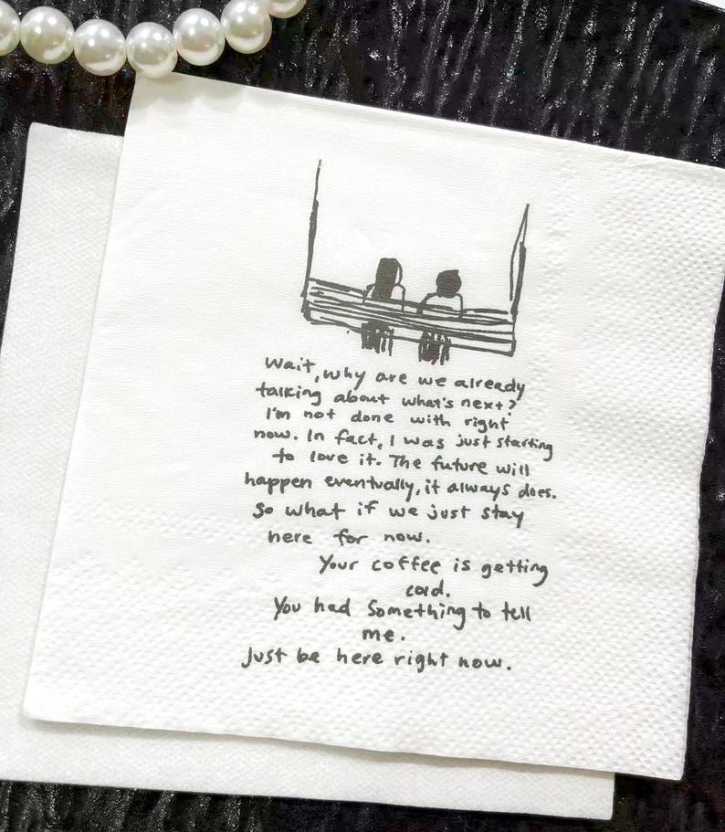Custom Handwritten Love Note Napkins, Wedding Cocktail Napkins ...