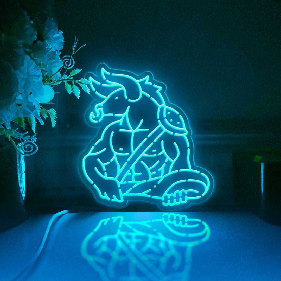 Mythology Minotaur Led Light Box, Monster Wall Art Decor, Light Sign ...