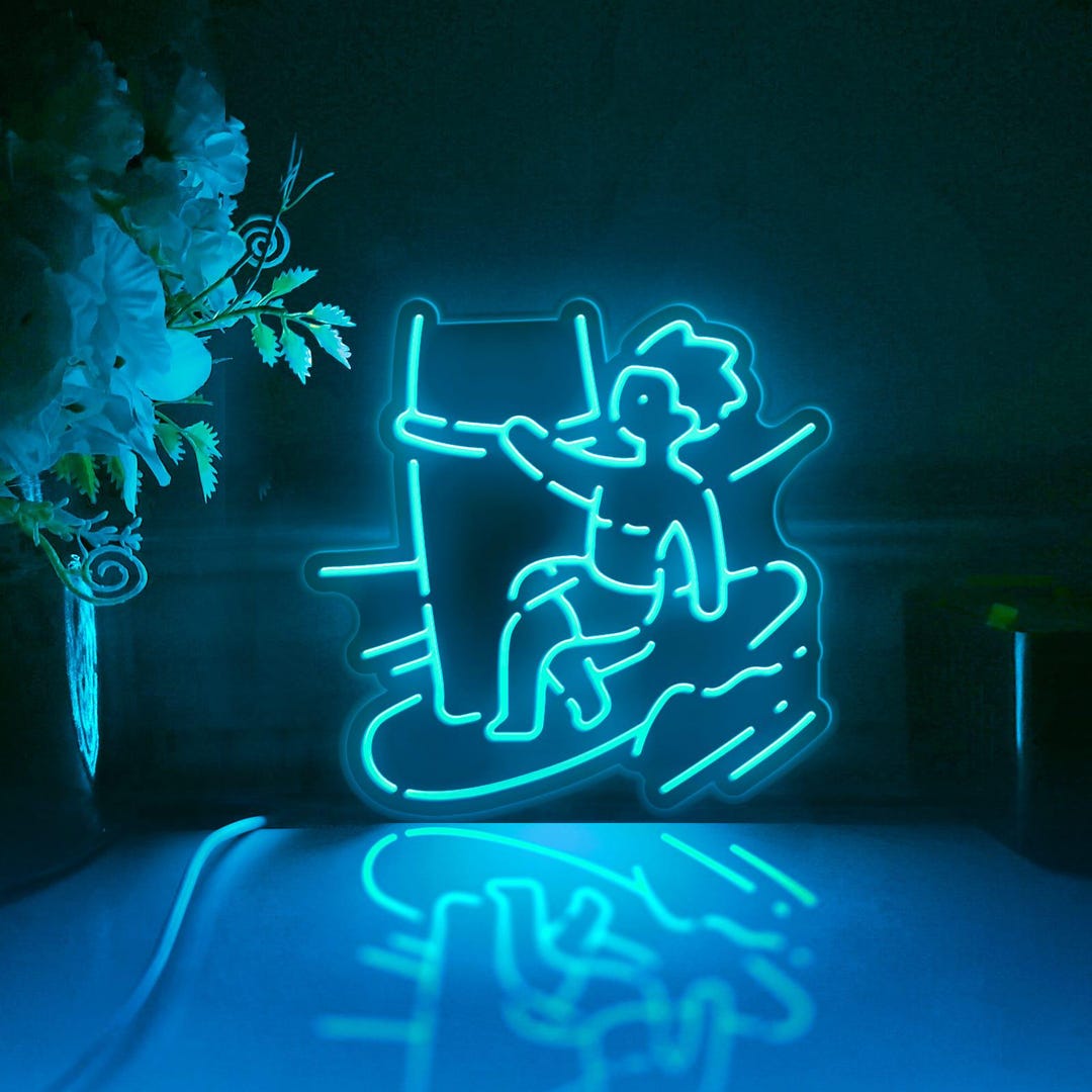 Extreme Sport Surfing Led Light Box, Sailboat Wall Art Decor, Light ...