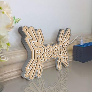 Rock Band Led Light Box, Music Wall Art Decor, Personalized Light Sign ...