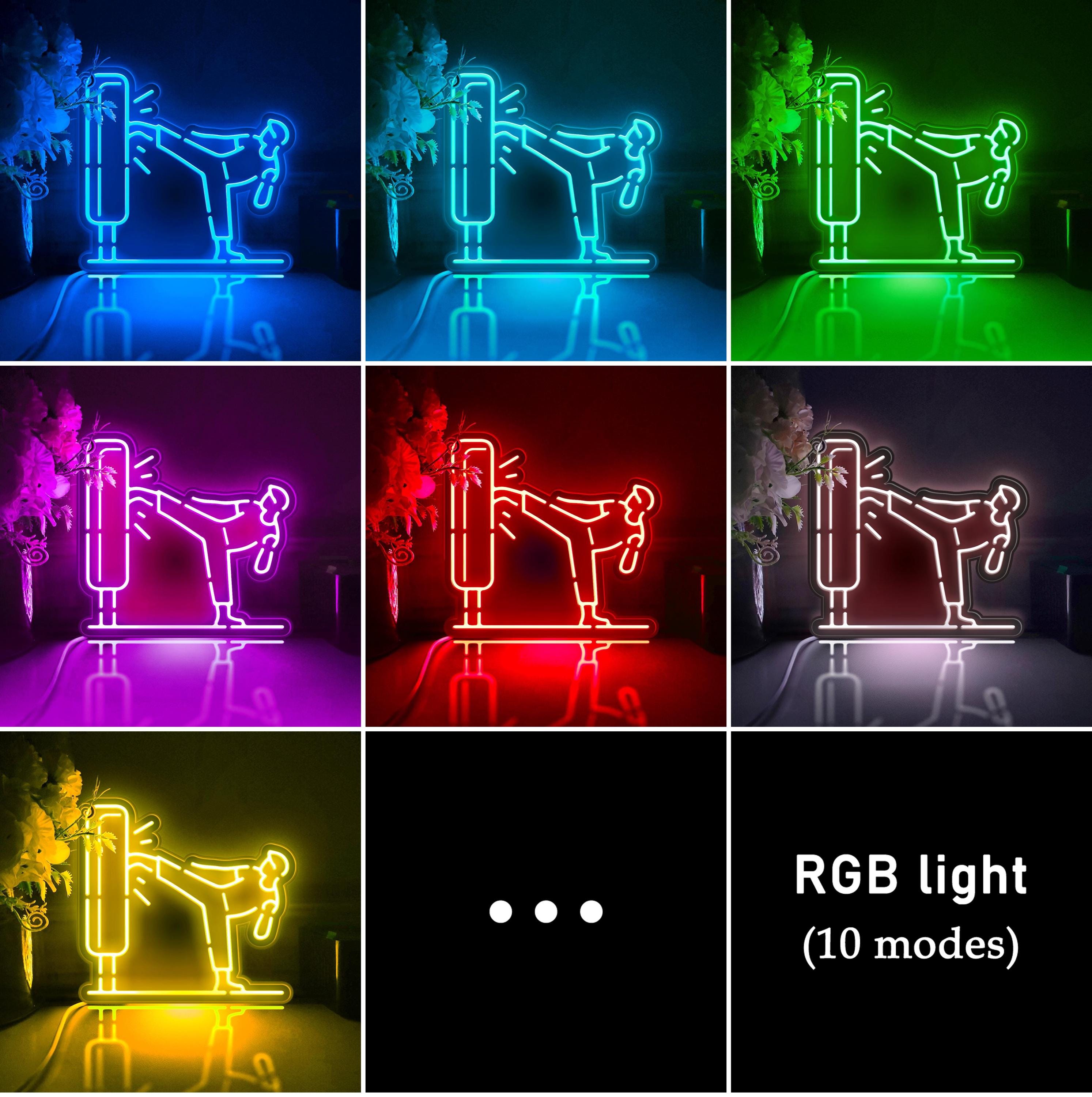 Chinese Kung Fu Led Light Box, Kung Fu Wall Art Decor, Light Sign ...
