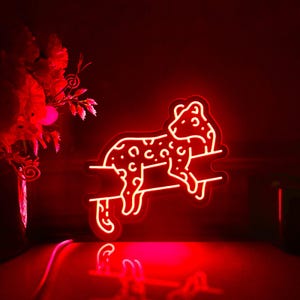 Jaguar, Leopard, Safari Led Light Box, Leopard Lying on A Tree Wall Art ...