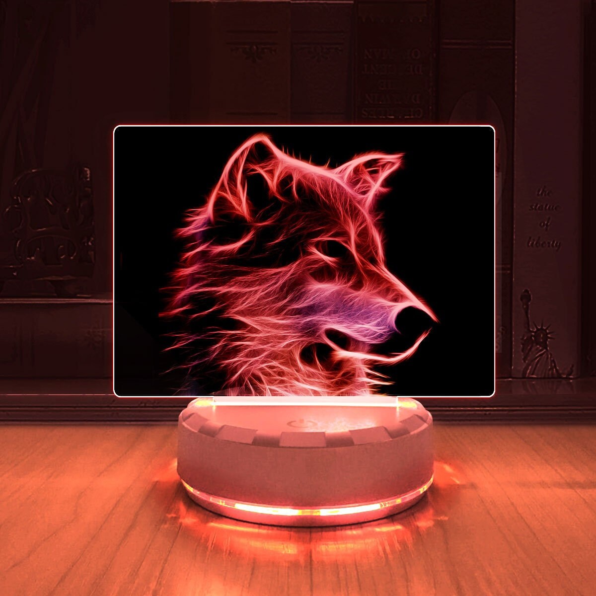 Animal Wolf LED Desk Lamp, Wolf Room Decor, Brightness Adjustable ...