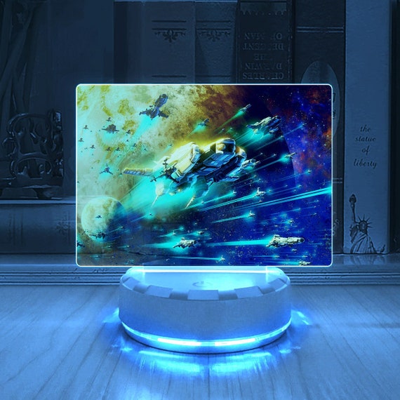 Scifi Spaceship LED Desk Lamp Planet Space Ship Room Decor - Etsy