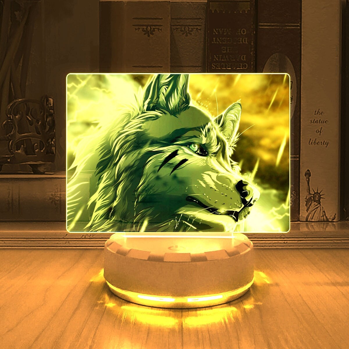 Animal Wolf LED Desk Lamp, Wolf Lamp Room Decor, Brightness Adjustable ...