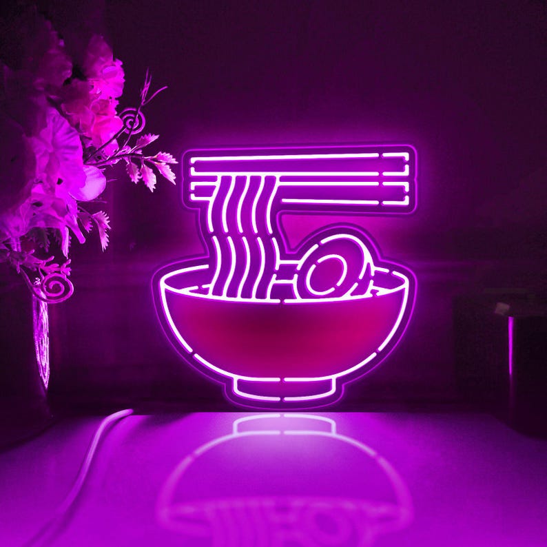 Asian Food Noodle Led Light Box, Ramen Noodle Wall Art Decor ...