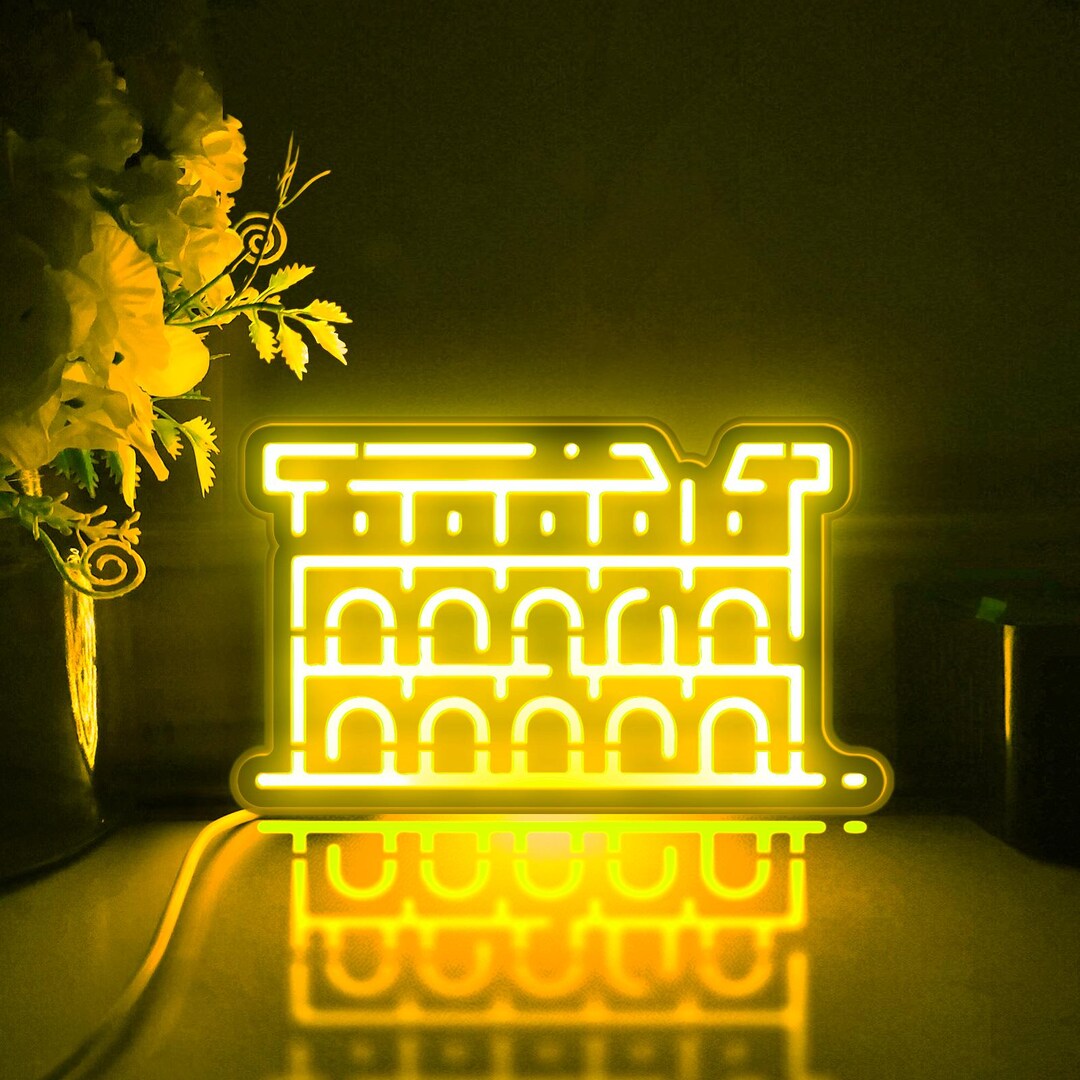 Colosseum Led Light Box, Landmark Wall Art Decor, Light Sign, Desktop ...