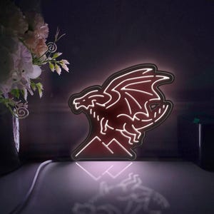 Dragon Led Light Box, Flying Dragon Wall Art Decor, Personalized Light ...