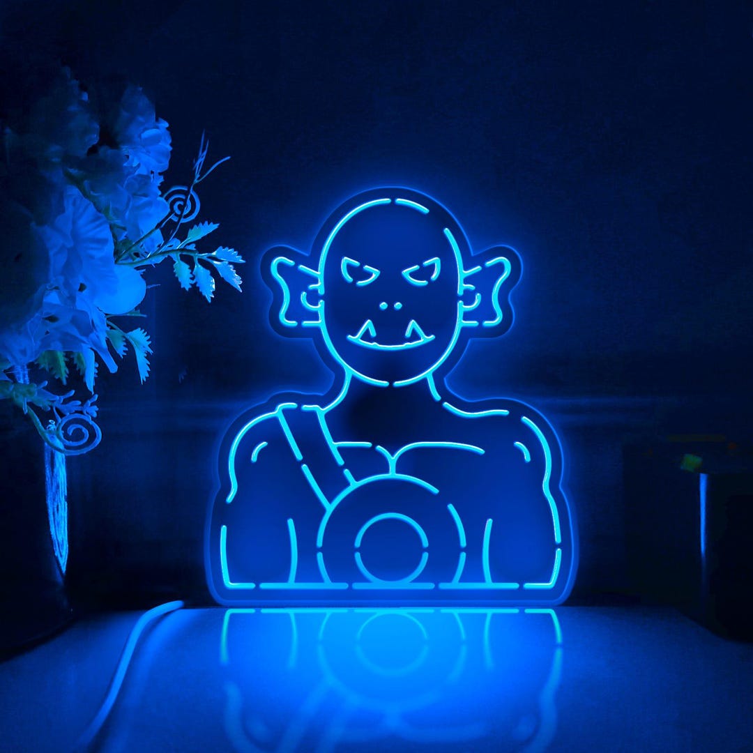 Monster Led Light Box, Giant Devil Wall Art Decor, Personalized Light ...