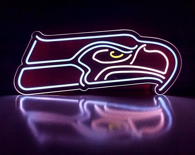 NFL Seattle Seahawks Lighted Stained Glass Block - Etsy