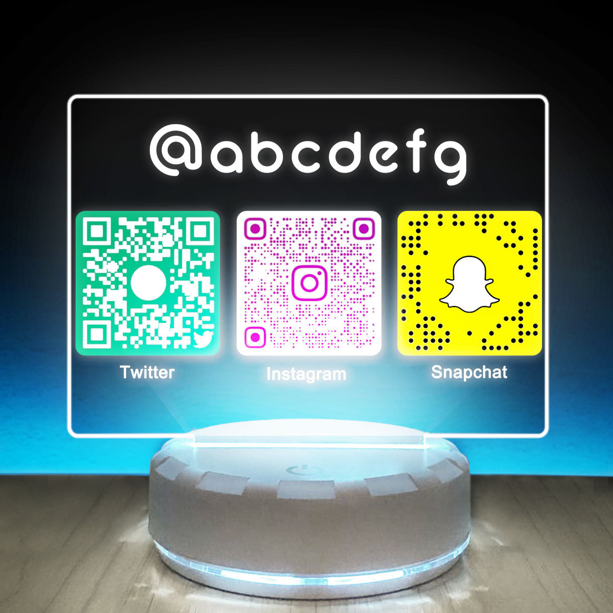 Custom 1-3 QR Code or Logo, Personalized Led Night Light, Office ...