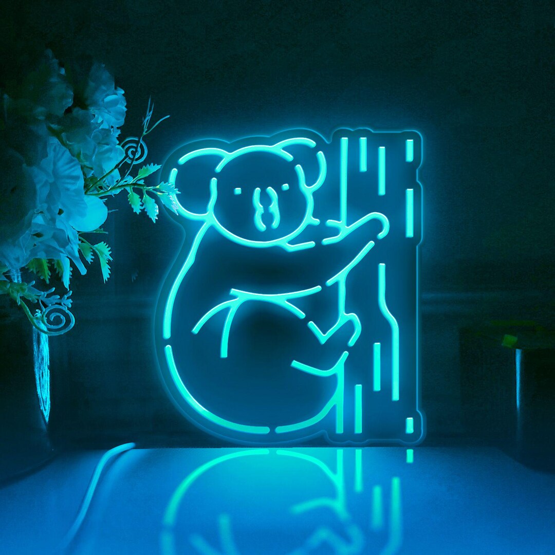 Australian Animal Koala Led Light Box, Koala Wall Art Decor, Light Sign ...