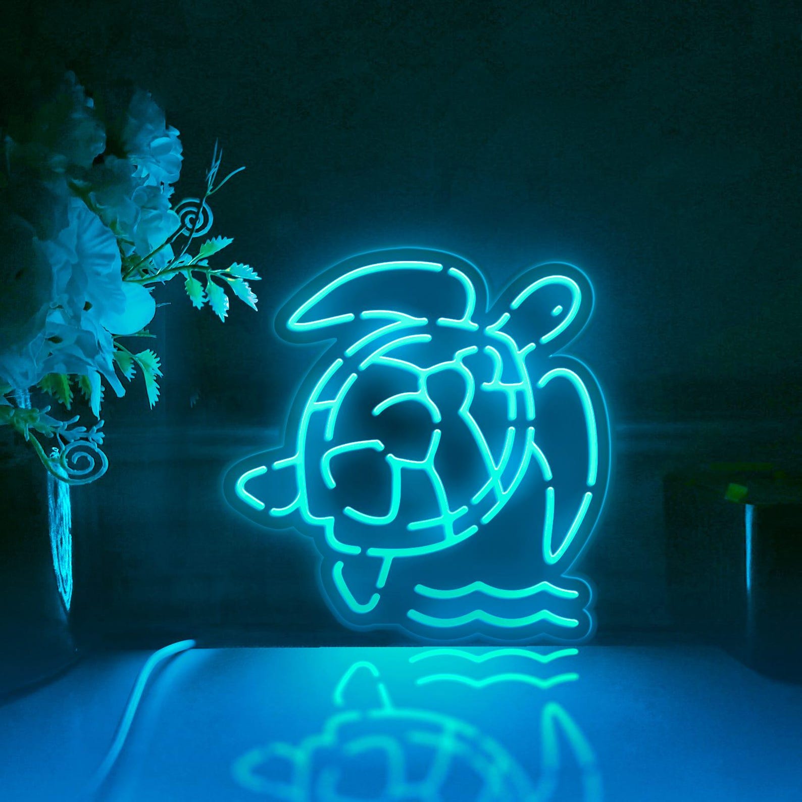 Turtle Led Light Box, Tortoise Wall Art Decor, Light Sign, Desktop ...