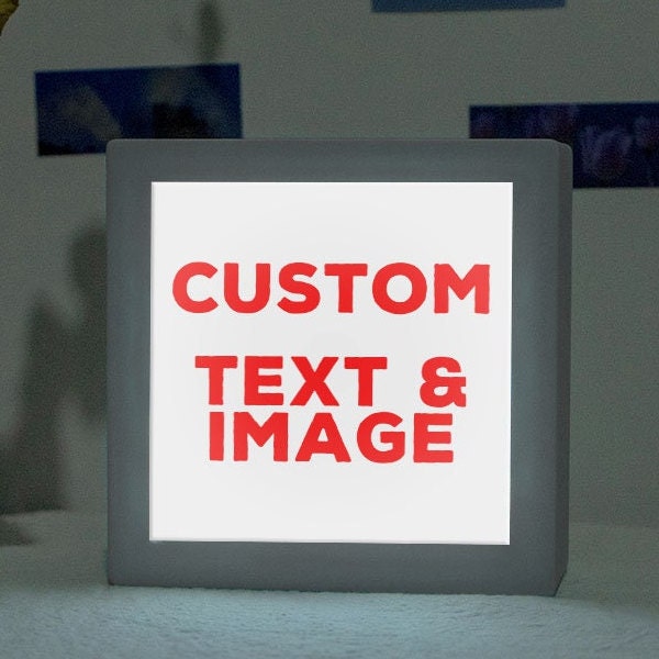 10 X 10cm Custom Light Box Personalized Night Light Custom - Etsy