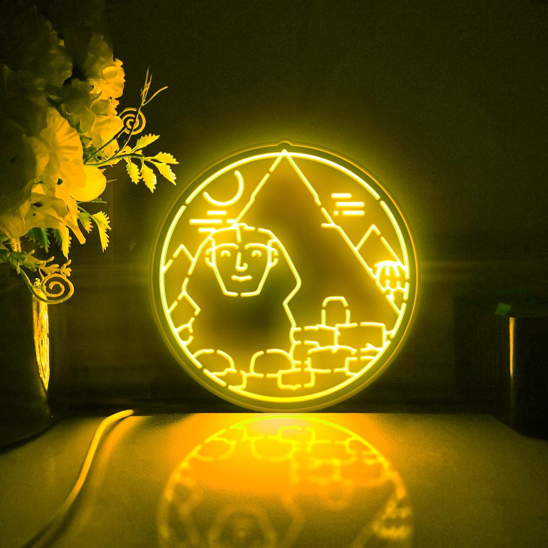 Egyptian Pyramid Led Light Box, Egyptian Landmark Wall Art Decor, Light ...