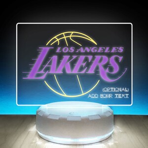 Los Angeles Lakers Logo LED Desk Lamp, Room Decor, Brightness ...