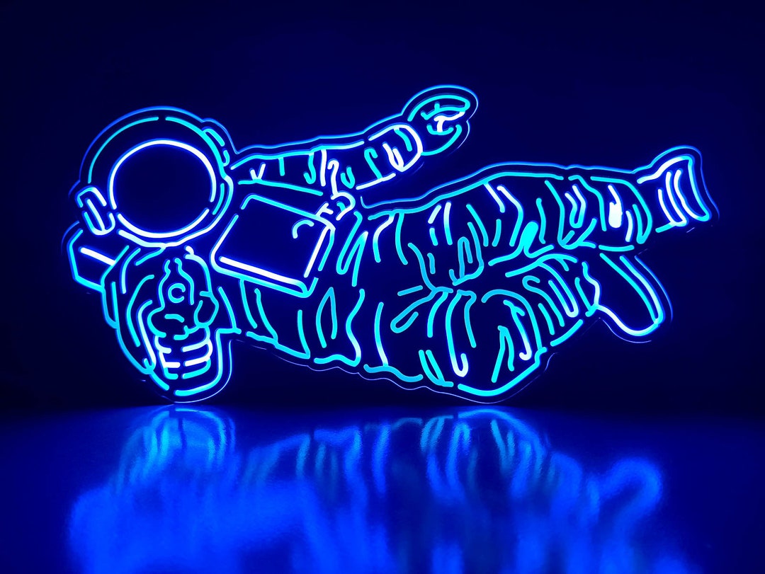 Astronaut LED Lightbox, Spaceman Led Wall Art, RGB Astronaut Decoration ...