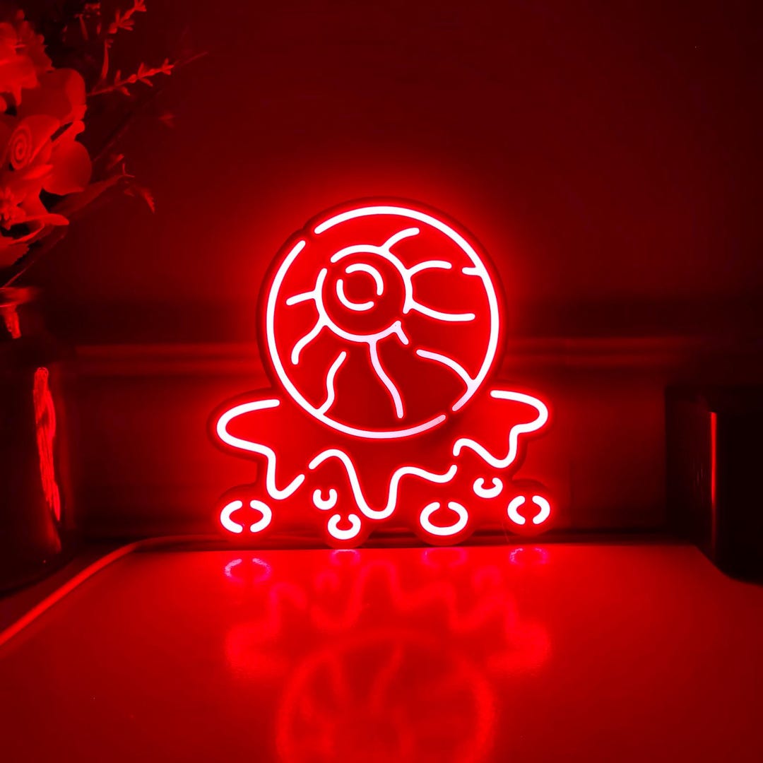 Led Eyeball Sign, Eyeball Lamp, Neon Like Lightbox, Eye Ball Night ...
