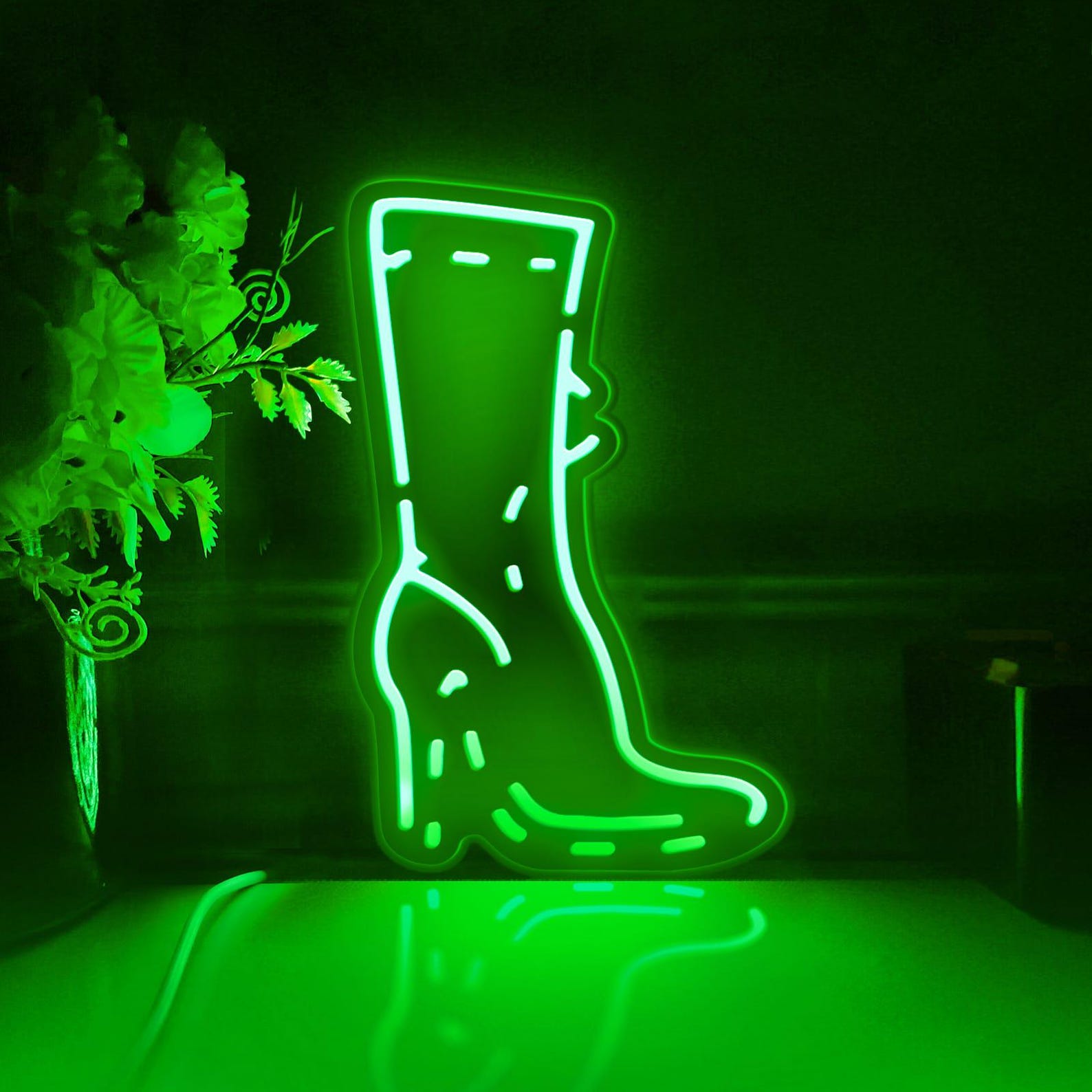 Women's Boot Led Light Box, Boot Wall Art Decor, Personalized Light ...