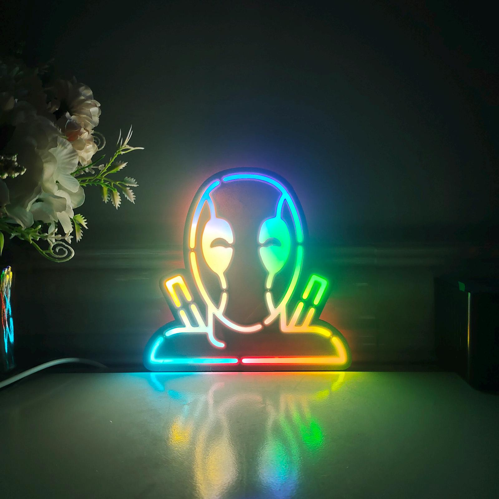 Deadpool Led Lightbox, Deadpool Desktop Decorations, Marvel Wall ...