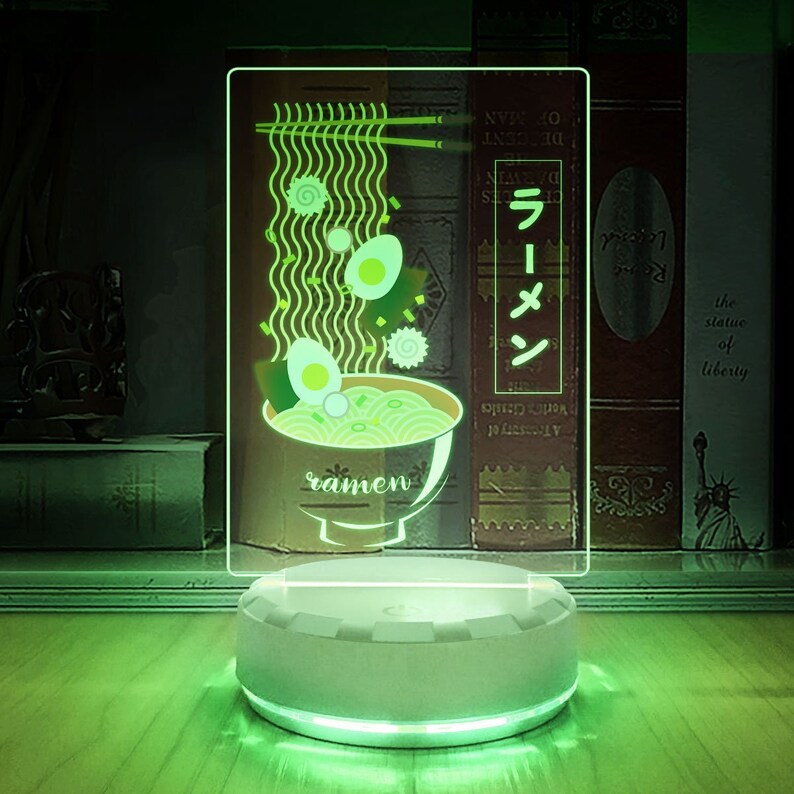 Ramen Japanese Noodle Bowl Sign, LED Desk Lamp, Shop Display, Home ...