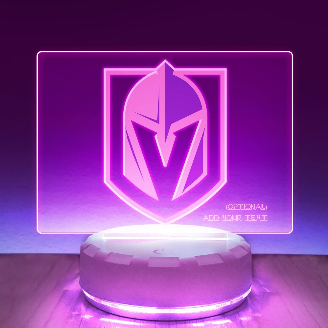 Vegas Golden Knights Logo LED Desk Lamp Room Decor - Etsy