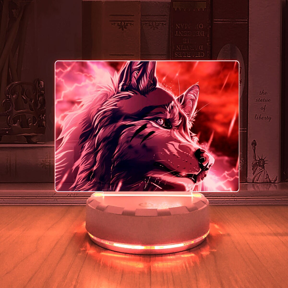 Animal Wolf LED Desk Lamp, Wolf Lamp Room Decor, Brightness Adjustable ...