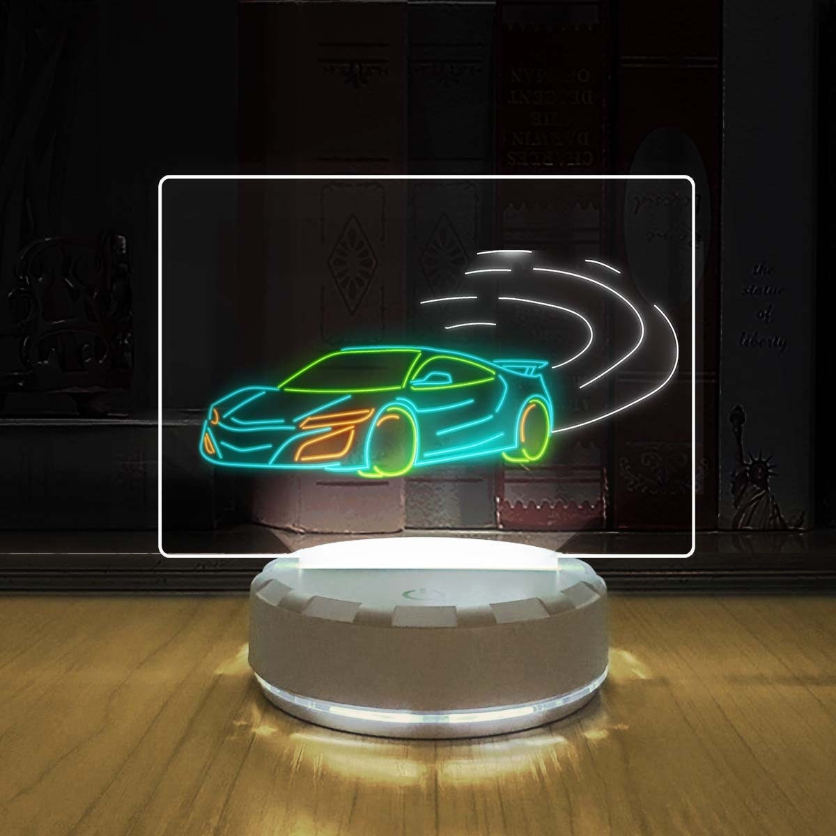 Neon Light Effect Sports Car LED Desk Lamp Brightness - Etsy