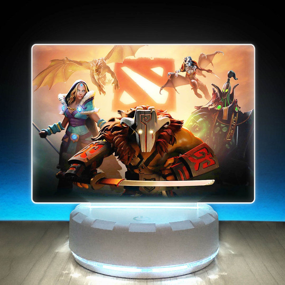 Dota LED Desk Lamp, Game Room Decor, LED Light Decor, Brightness ...