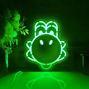 Yoshi Led Light Box, Dinosaur Wall Art Decor, Personalized Light Sign ...