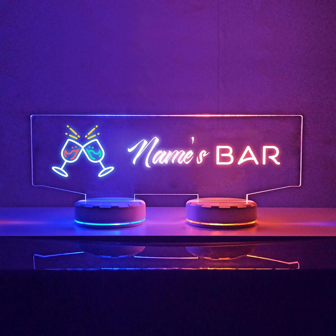 Custom Bar Neon Light, Beer Bar Neon Sign, Whiskey Cocktail Sign ...