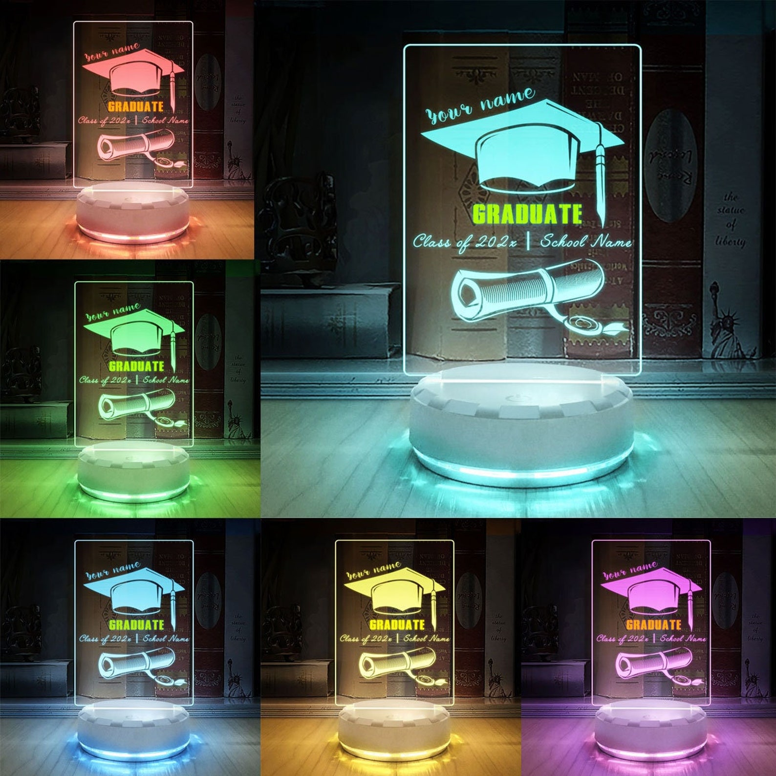 Graduation LED Desk Lamp, Graduation Gifts for Her or Him Class of 202x ...