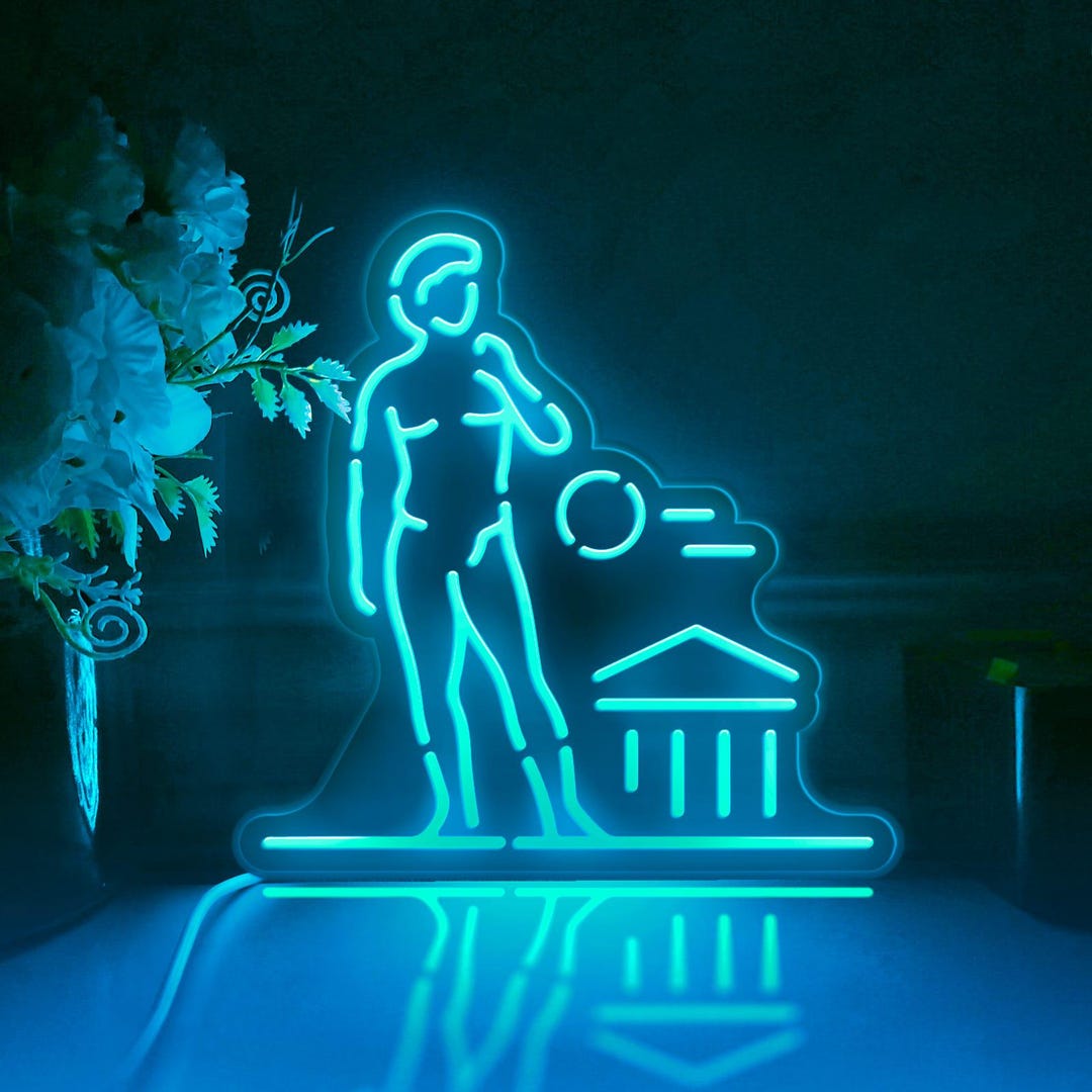 Renaissance Statue David Led Light Box, Renaissance Wall Art Decor ...