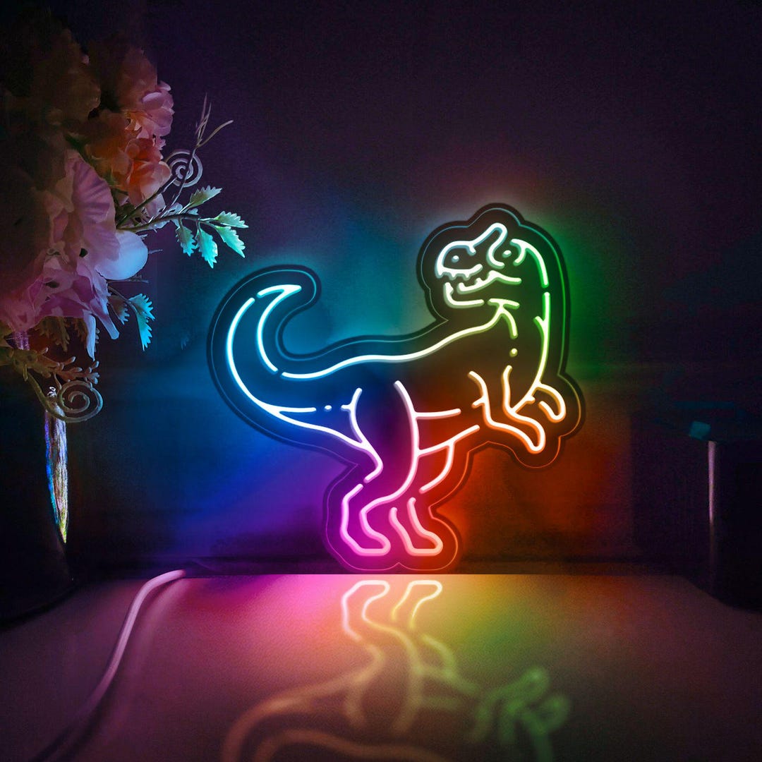 Dinosaur Led Light Box, Allosaurus, Ancient Animal Wall Art Decor ...