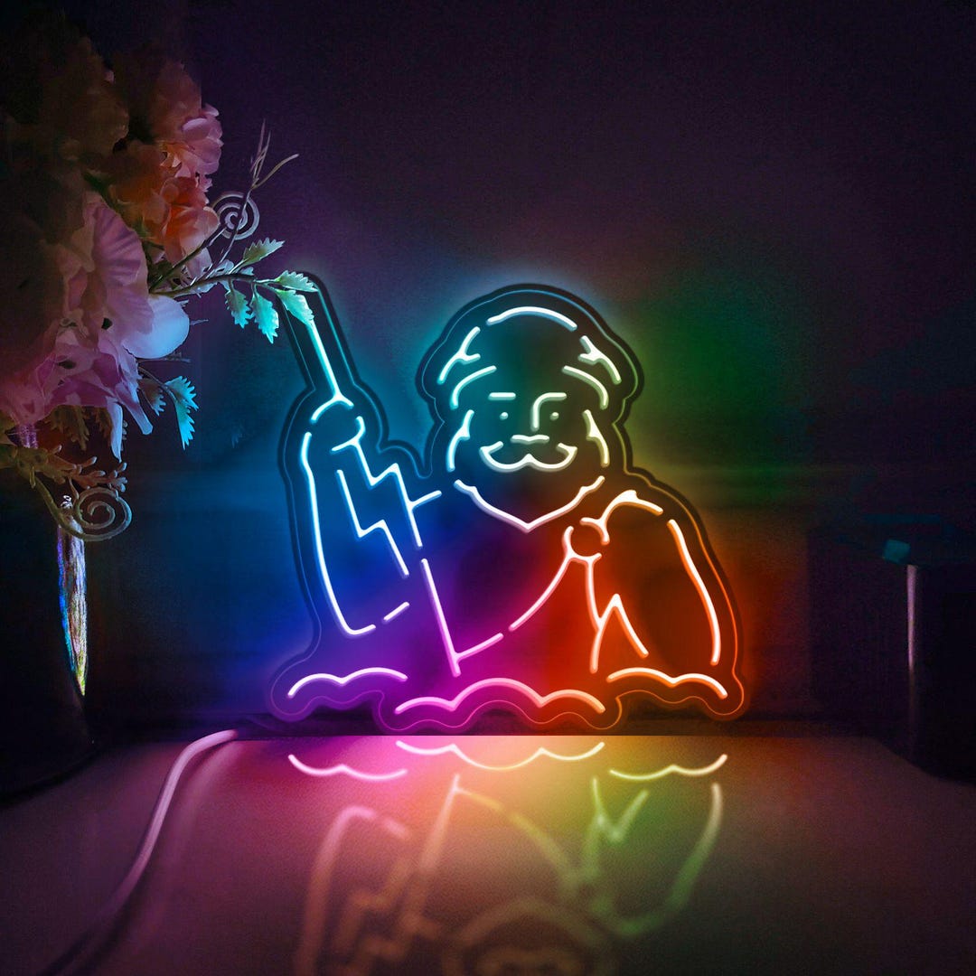 Zeus Led Light Box, Mythological God Wall Art Decor, Personalized Light ...