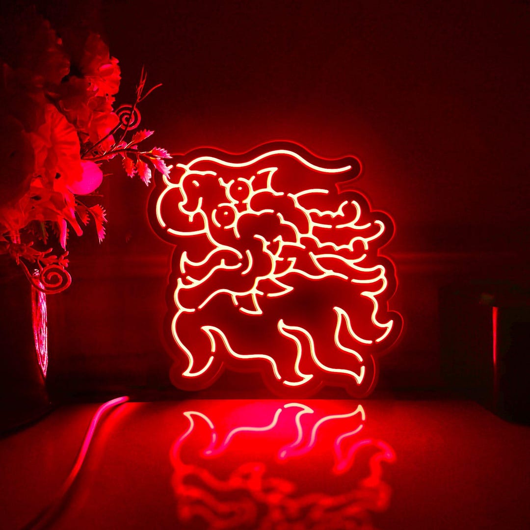 Chinese Dragon Led Light Box, Dragon Wall Art Decor, Light Sign ...