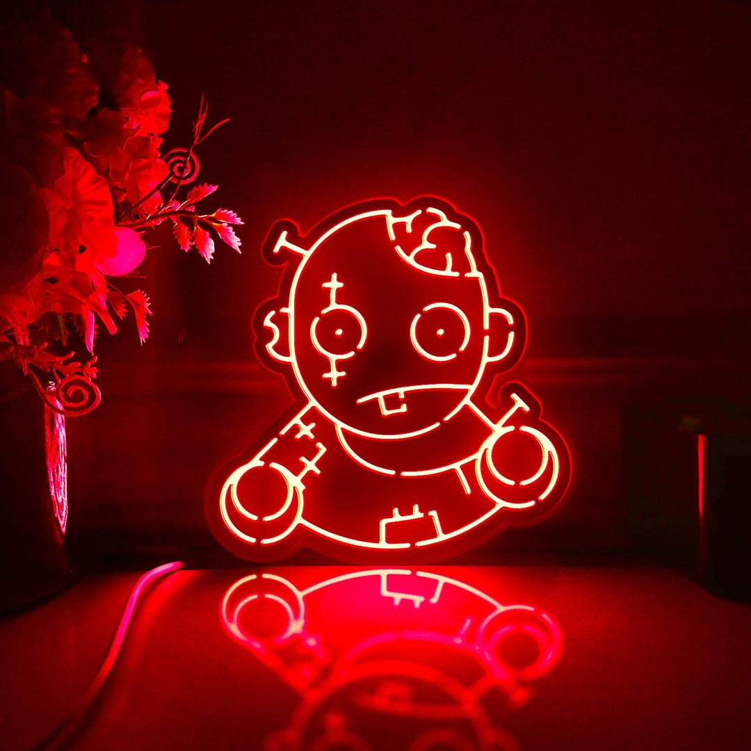 Zombie Led Light Box, Halloween Wall Art Decor, Personalized Light Sign ...