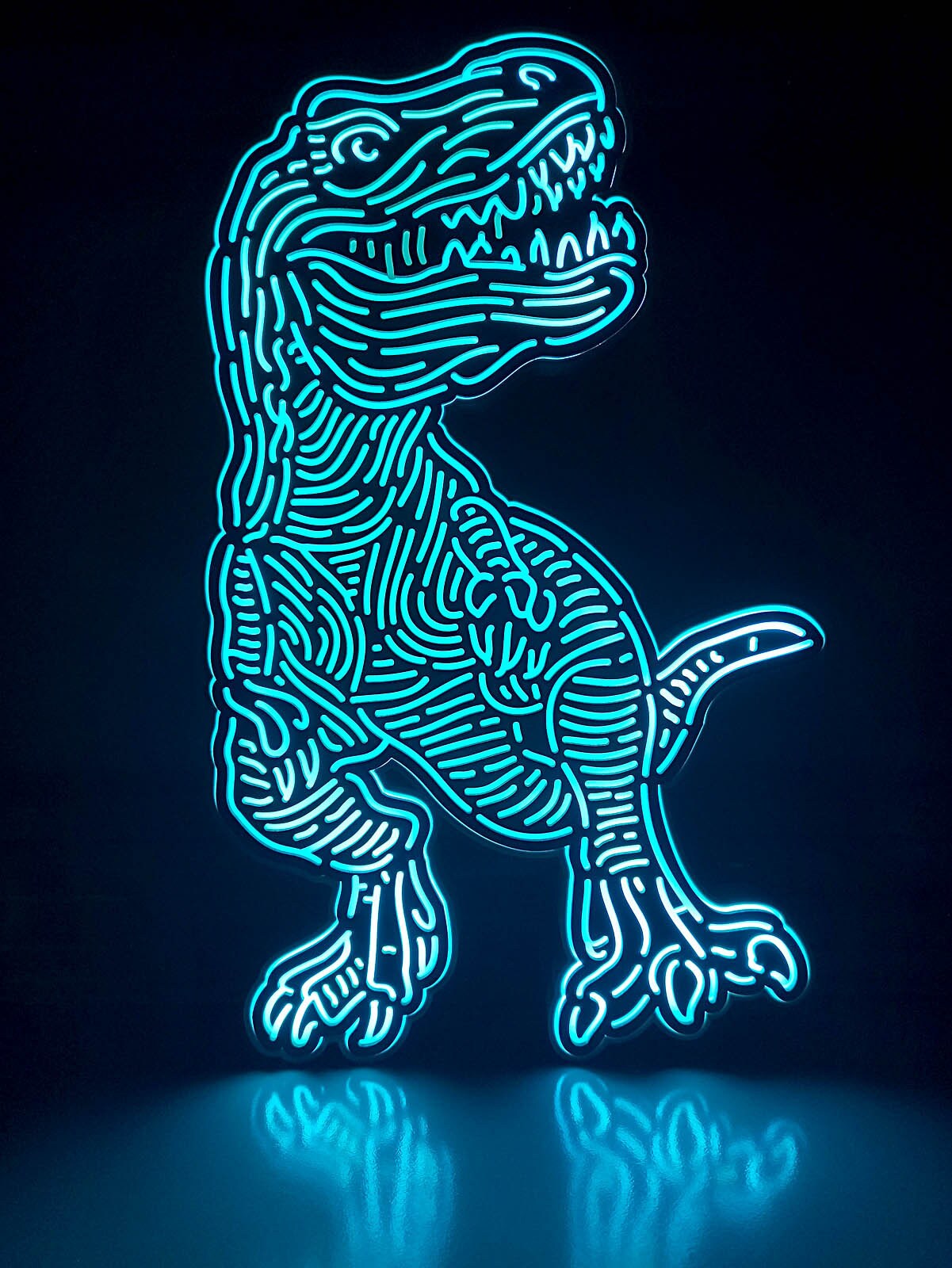 Dinosaur T-rex LED Light, Dinosaur Led Wall Art, Dinosaur T-rex ...