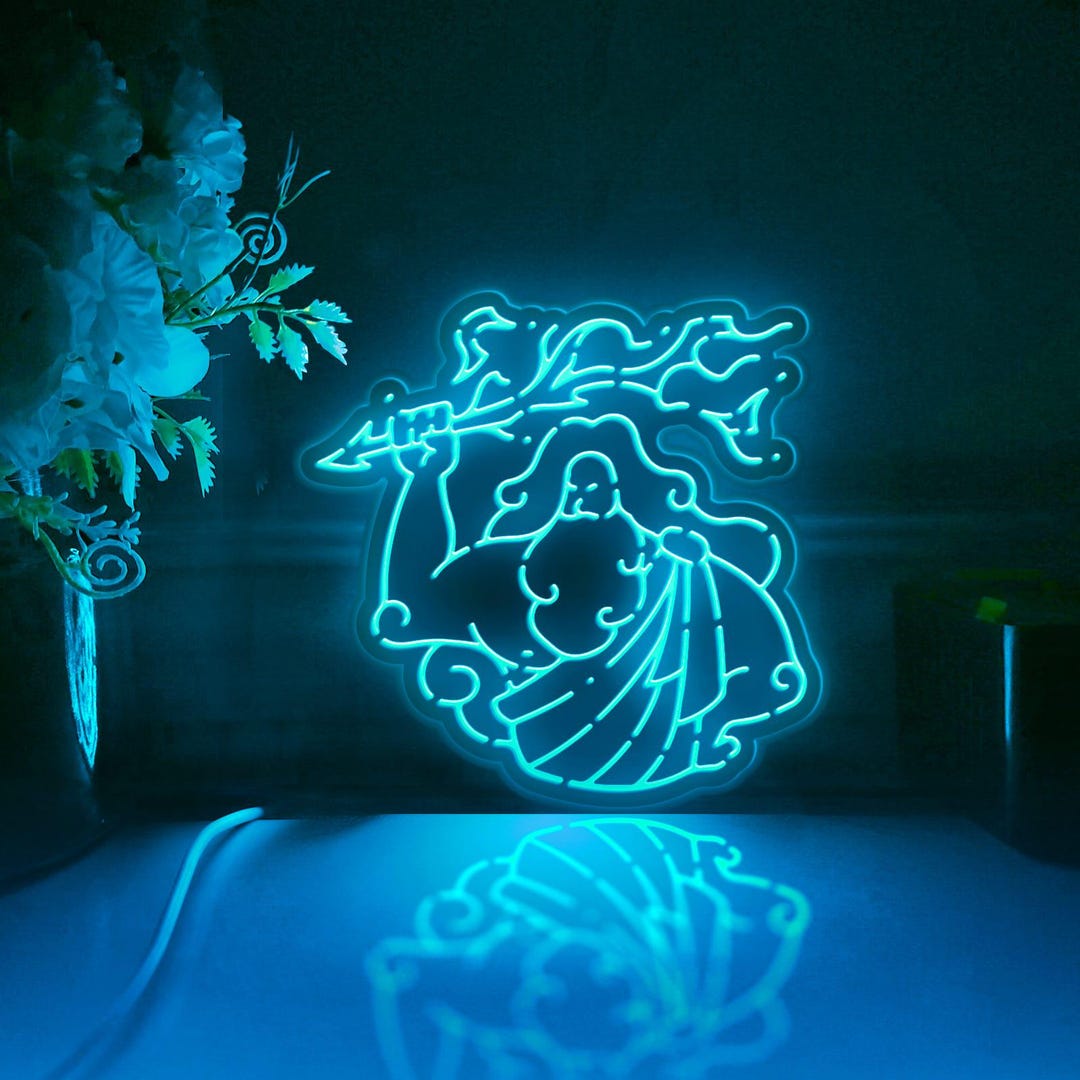 Greek God Zeus Led Light Box, Wall Art Decor, Personalized Light Sign ...