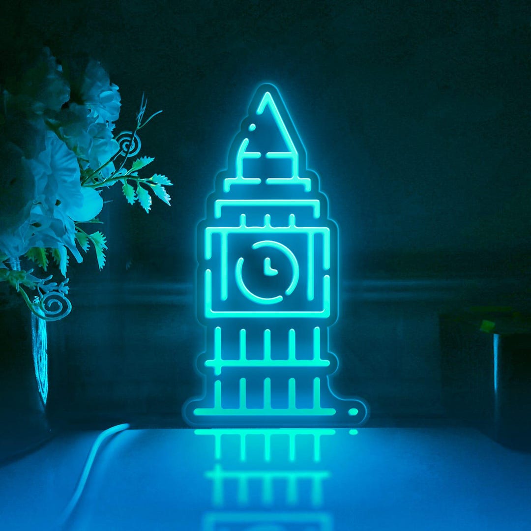 Big Ben Led Light Box, Landmark Wall Art Decor, Personalized Light Sign ...