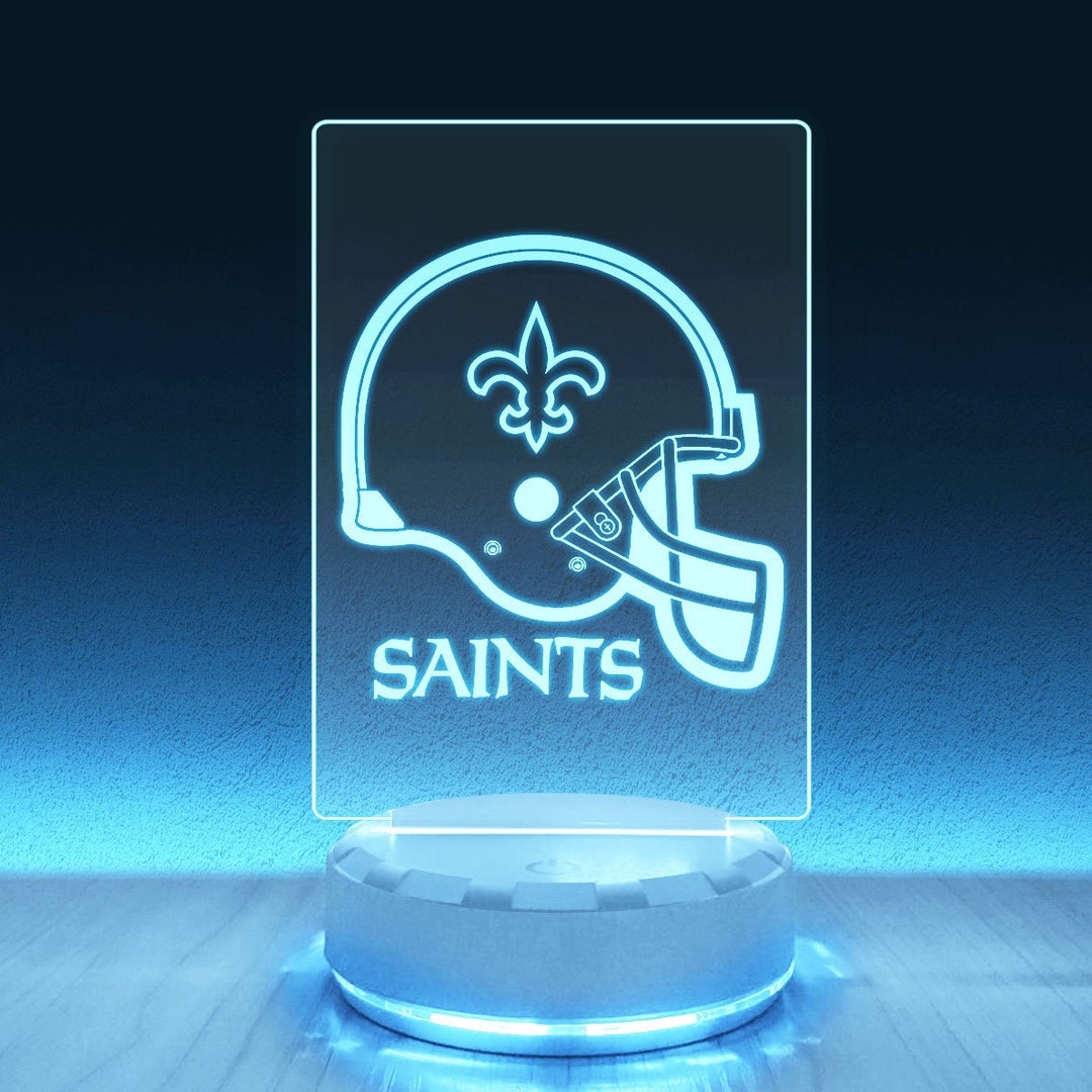 New Orleans Saints Helmet Logo LED Desk Lamp, Brightness Adjustable ...